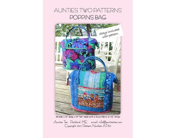 Aunties Two Giant Poppins Bag Pattern With 2 Stays - Etsy