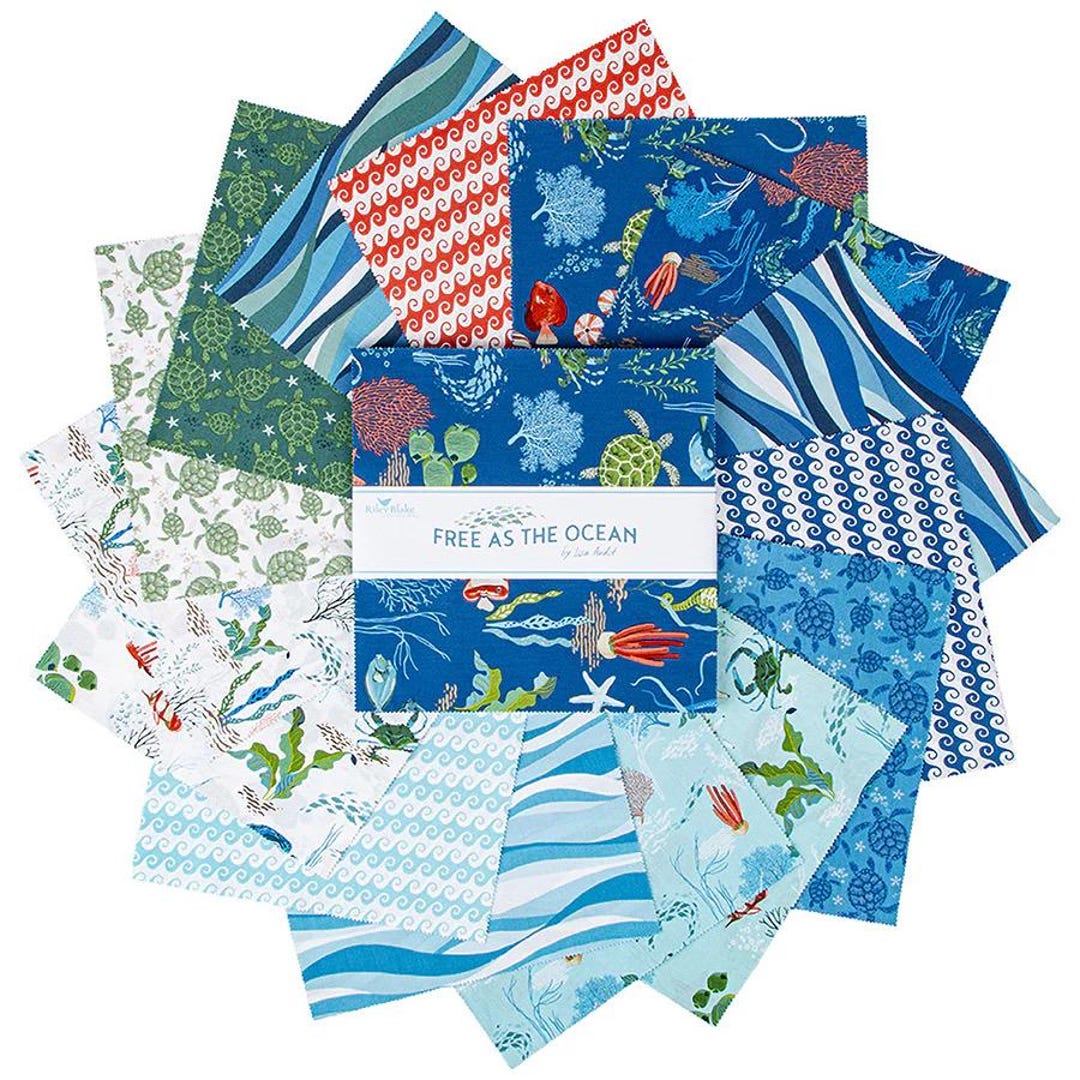 LAST ONE Riley Blake Free as the Ocean Fabric Collection 10 Stacker 42 Pieces per Bundle - Etsy