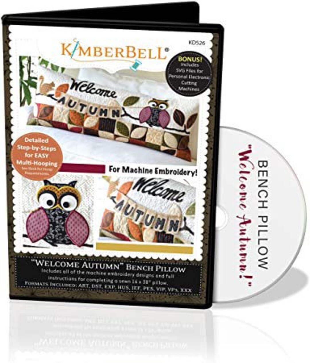 RETIRED!! Kimberbell Welcome Autumn Bench Pillow Collection Machine ...