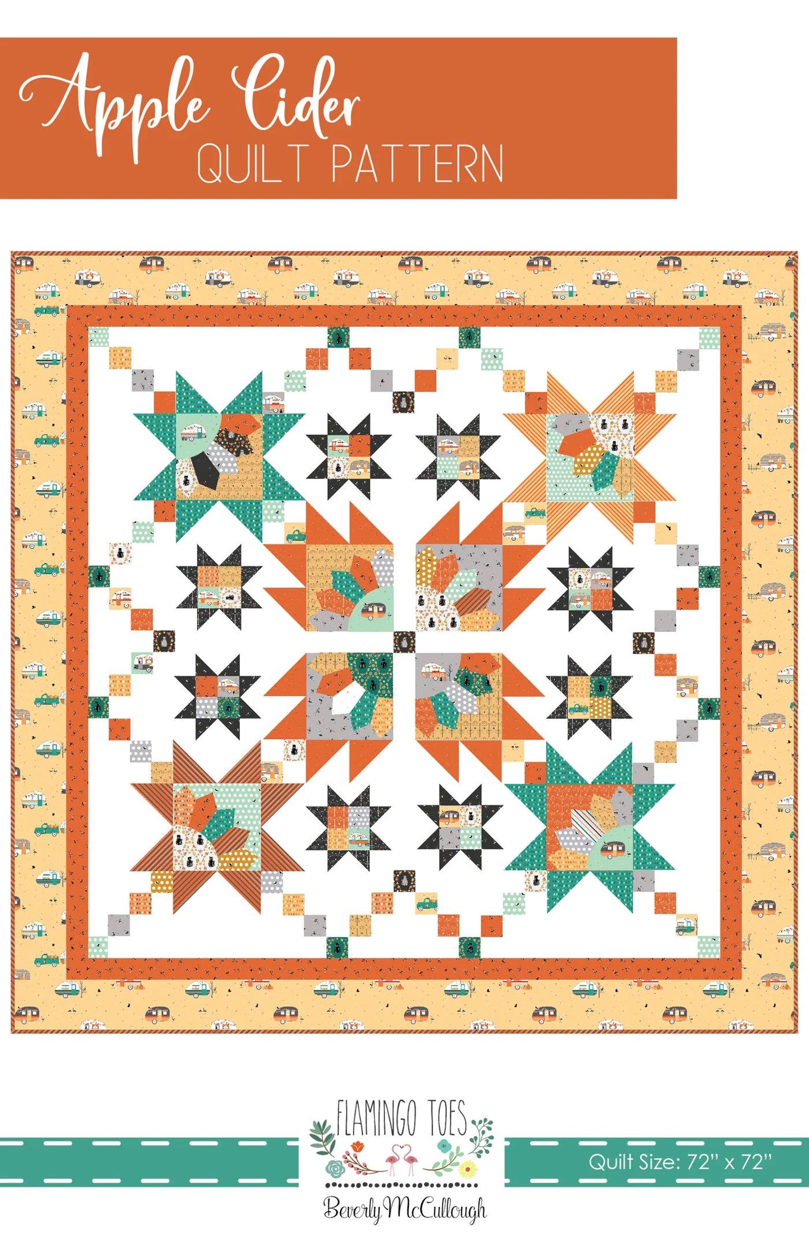 Flamingo Toes Apple Cider Quilt Pattern Finished Size: 72"x72" - Etsy