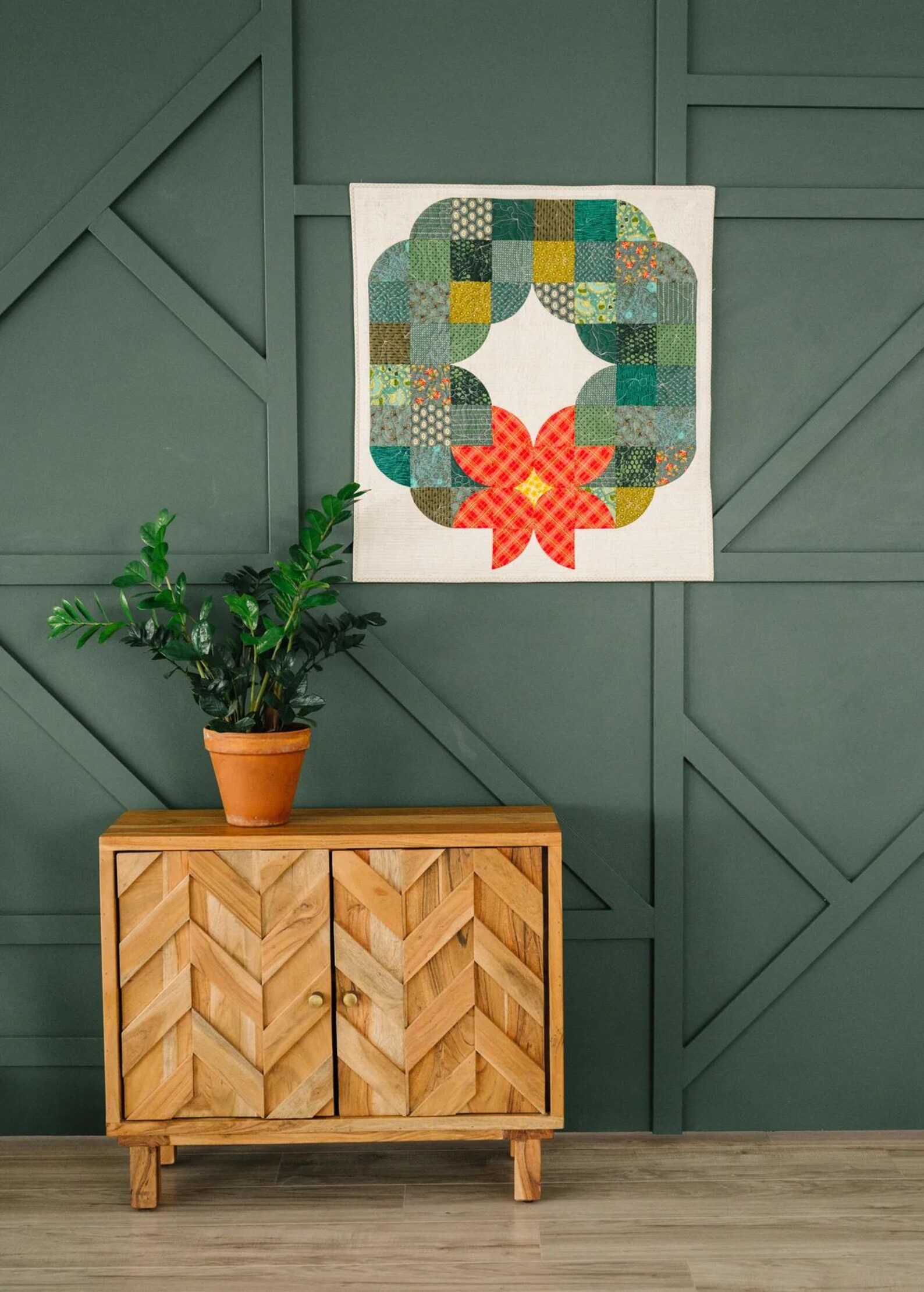 Sew Kind of Wonderful Posh Wreath Quilt Pattern Finished Size: 30"x34 ...