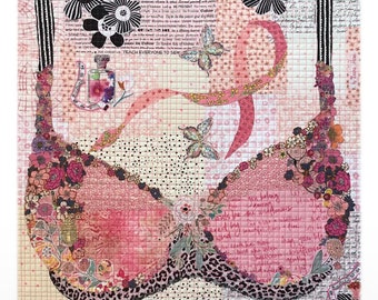 Laura Heine COLLAGE QUILT PATTERN Seahorse 18x32 Quilt to - Etsy