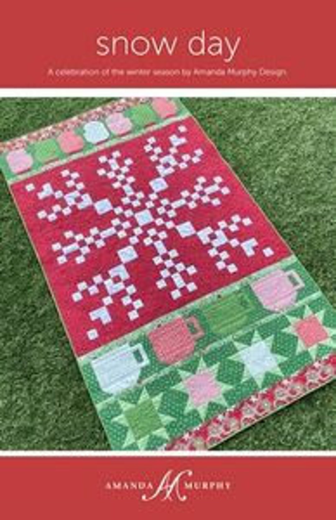 Snow Day Quilt Pattern by Amanda Murphy Finished Size: 56-1/2x98 - Etsy