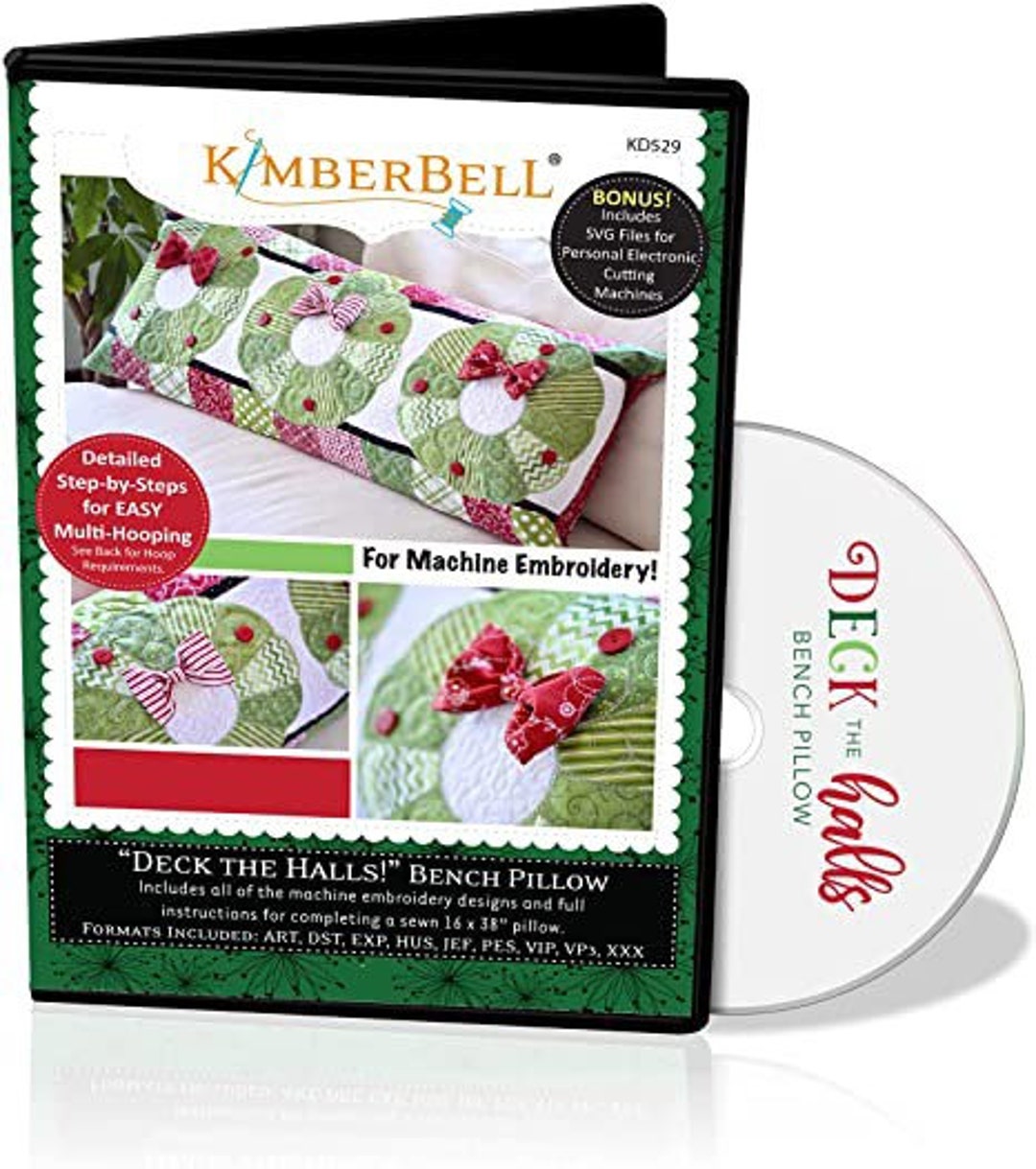 RETIRED!! Kimberbell Deck the Halls Bench Pillow Collection (optional ...