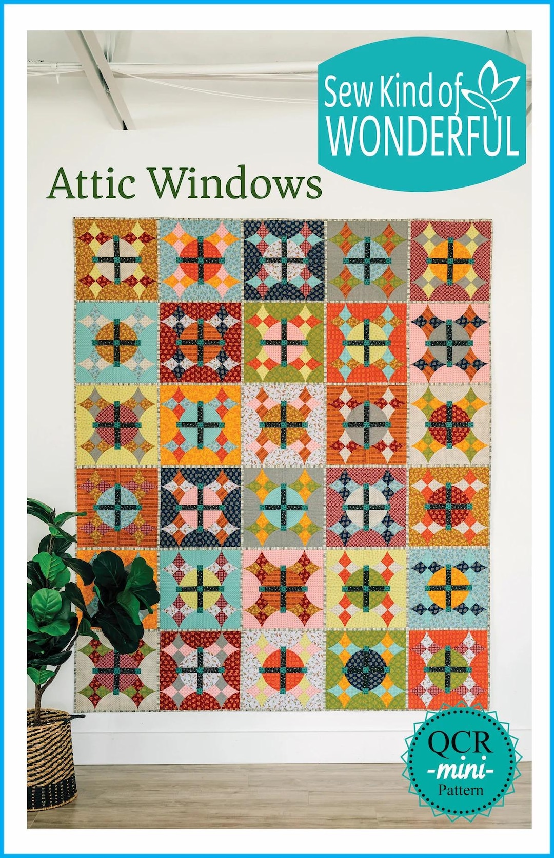Sew Kind of Wonderful Attic Windows Quilt Pattern #486 Finished Size ...