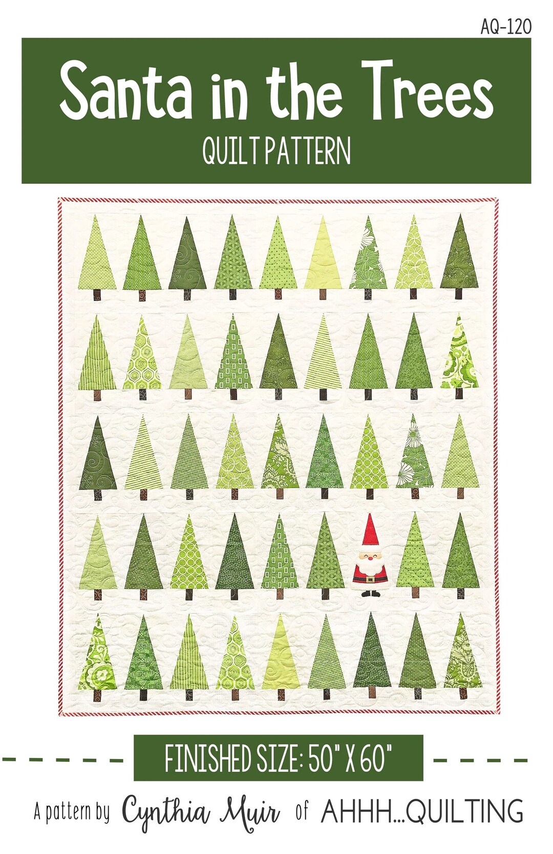 AAAHHHHH Quilting Santa in the Trees Quilt Pattern Finished Size: 50 ...