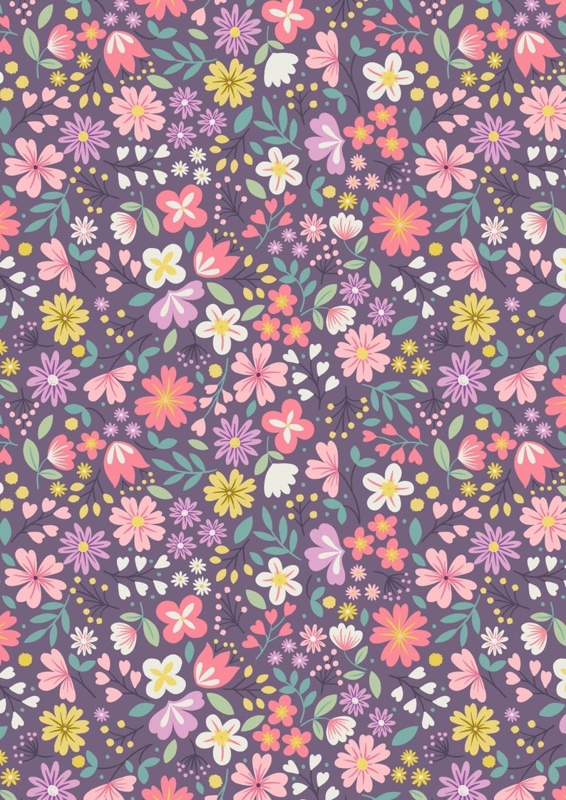 Lewis & Irene Spring Treats Fabric Collection Spring Floral on Dark ...