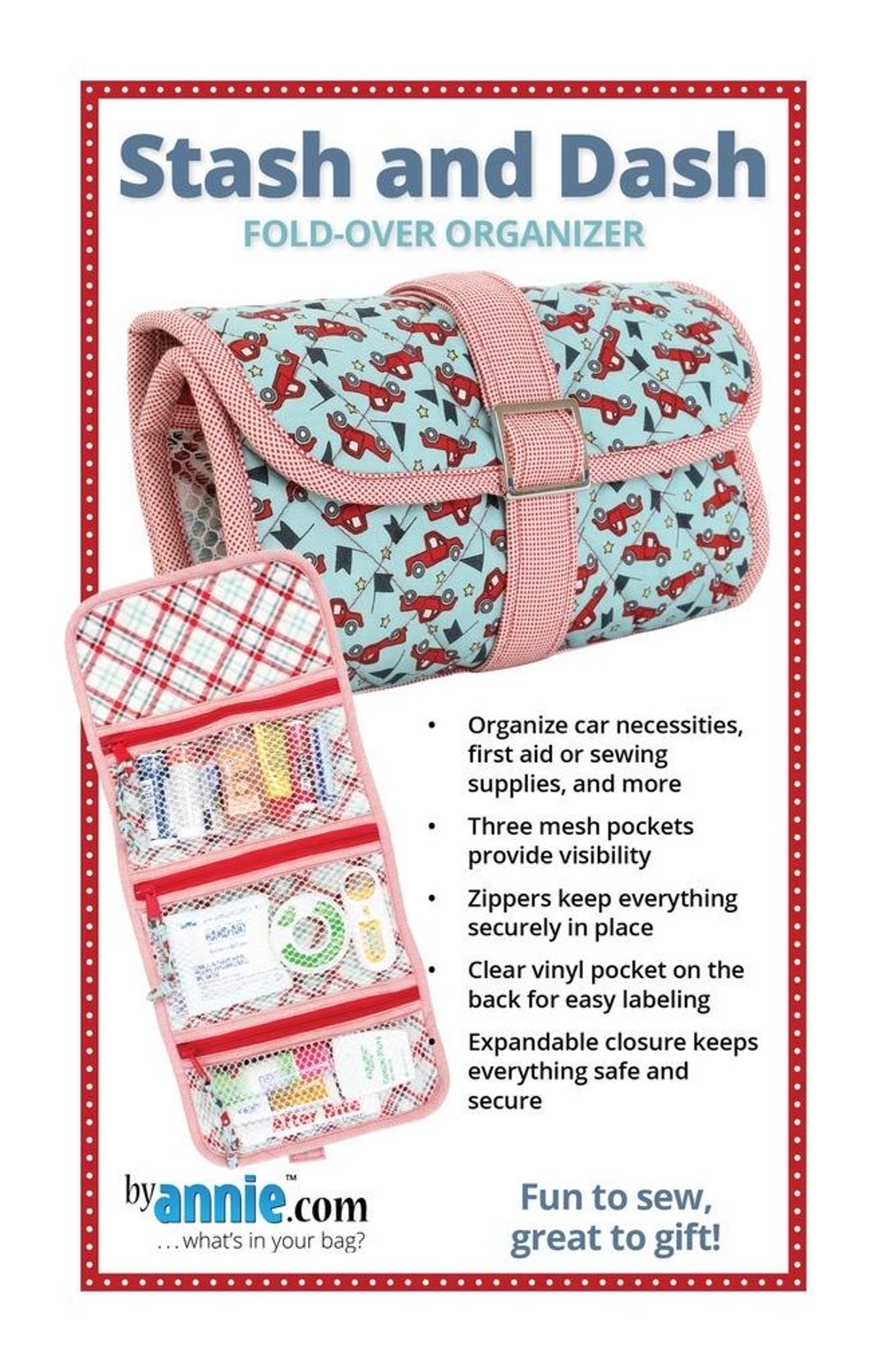 Byannie Stash & Dash Fold-over Organizer Pattern (14 Colors of 18"x54 ...