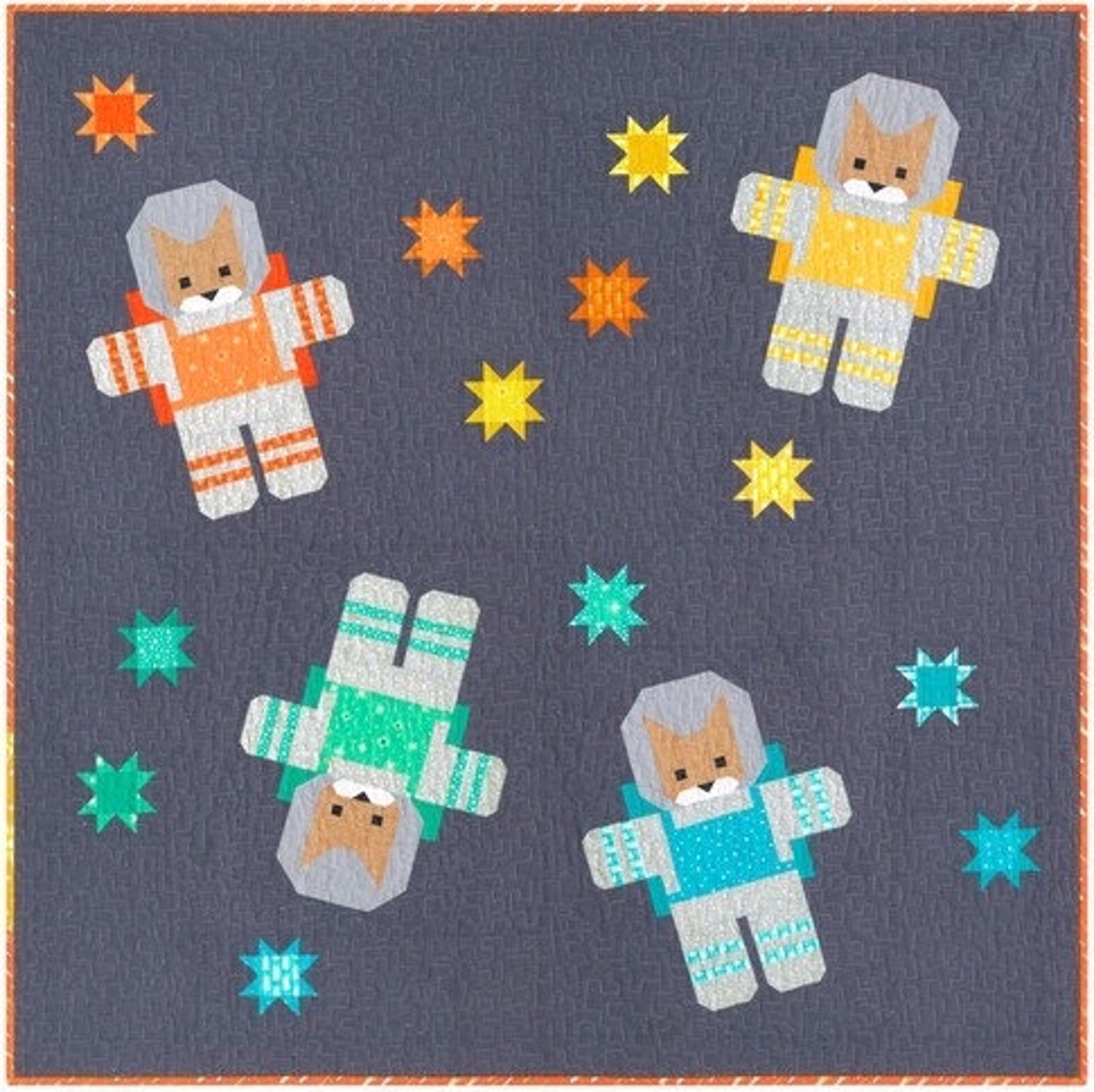 Elizabeth Hartman Cats in Space Pattern 2 Size Variations per - Etsy