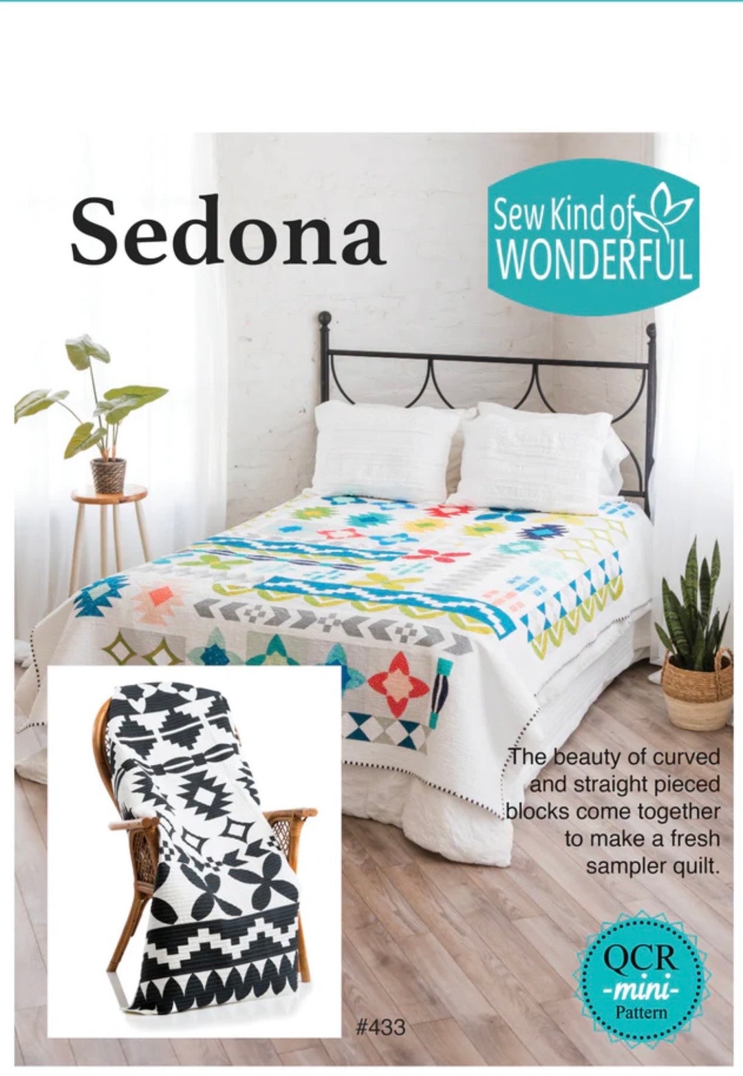 Sew Kind of Wonderful Sedona Quilt Pattern Finished Size: 63"x68" (SKW ...