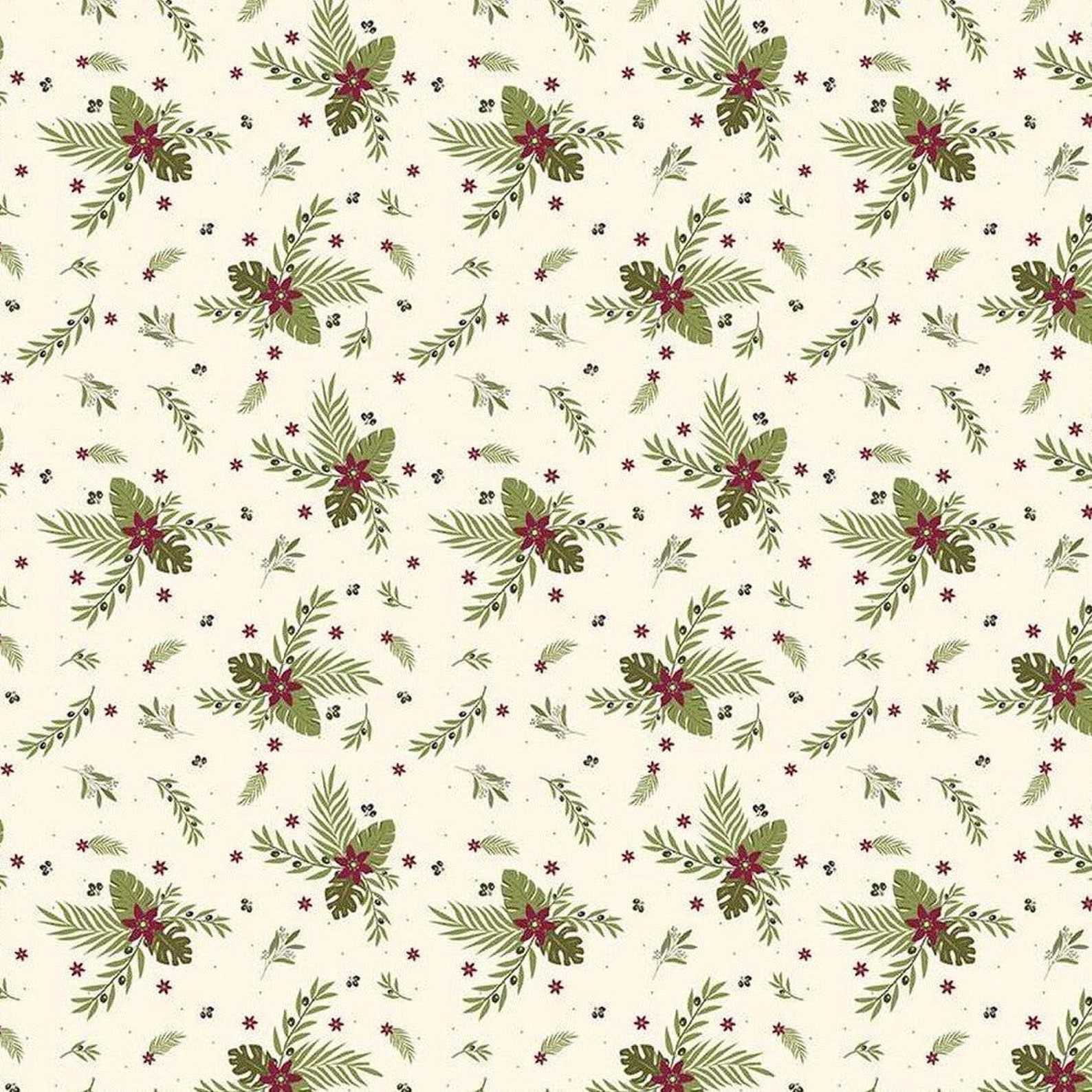 LAST BOLT! Riley Blake Silent Night Fabric Collection Olive Branch on ...