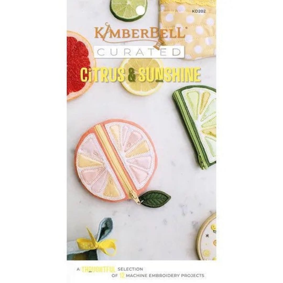 RETIRED!! Kimberbell Curated: Citrus & Sunshine Machine Embroidery USB ...
