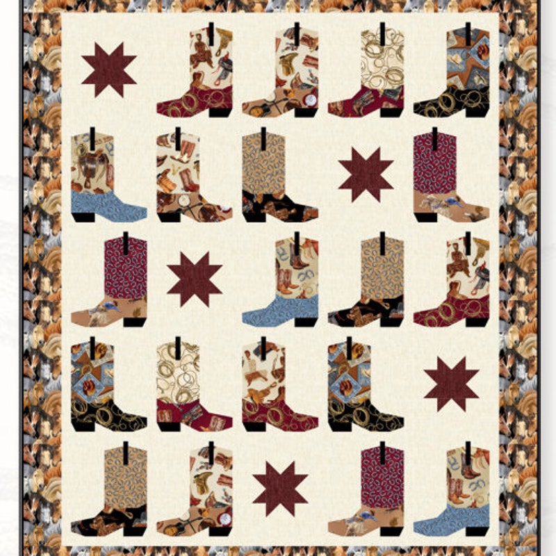 Boot Quilt Pattern - Etsy