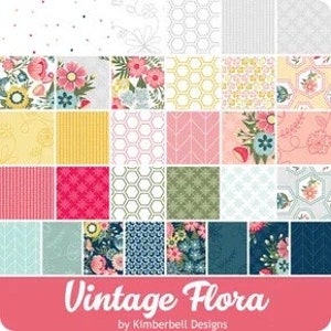 Maywood Studio Kimberbell Vintage Flora Fabric Collection Sparkle on ...