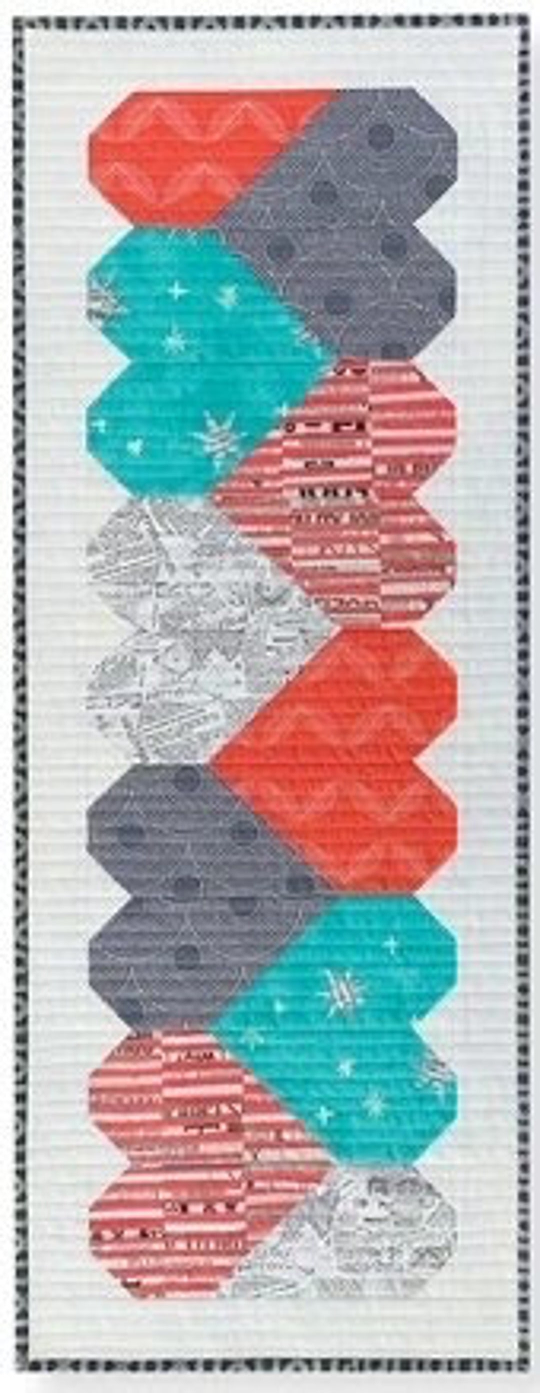 Atkinson Designs Let's Play Hearts Table Runner Pattern Finished Size ...