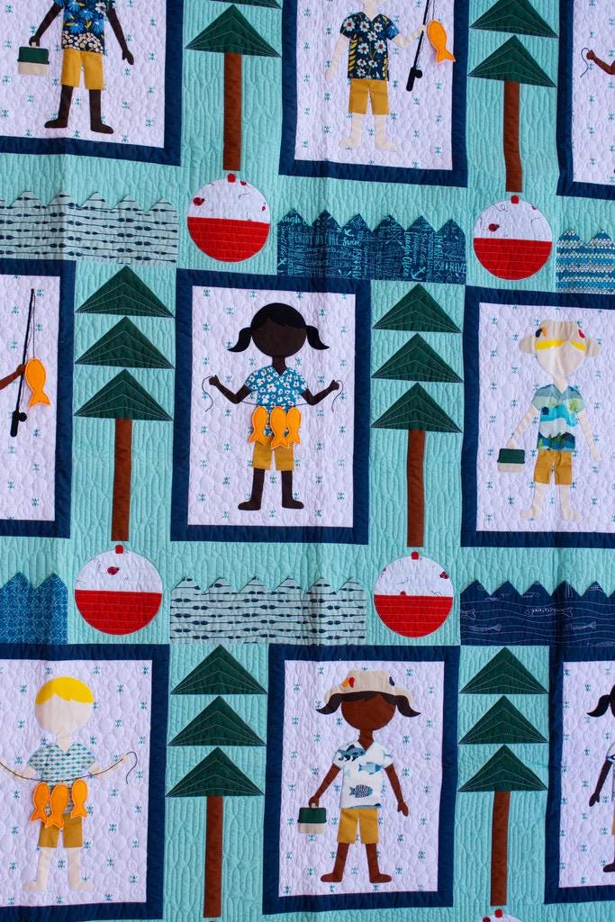 On Williams Street Gone Fishin' Quilt Pattern - 3 Size Variations per ...