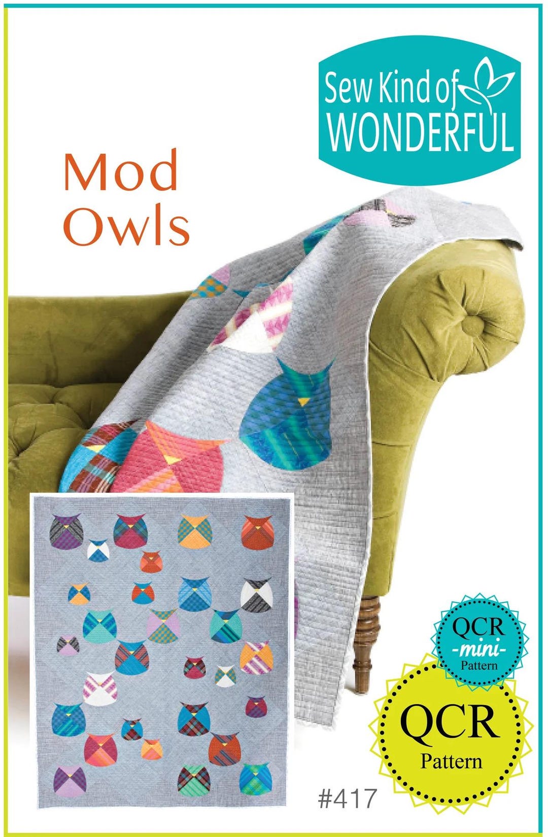 LAST ONE! Sew Kind of Wonderful Mod Owls Quilt Pattern #417 Finished ...
