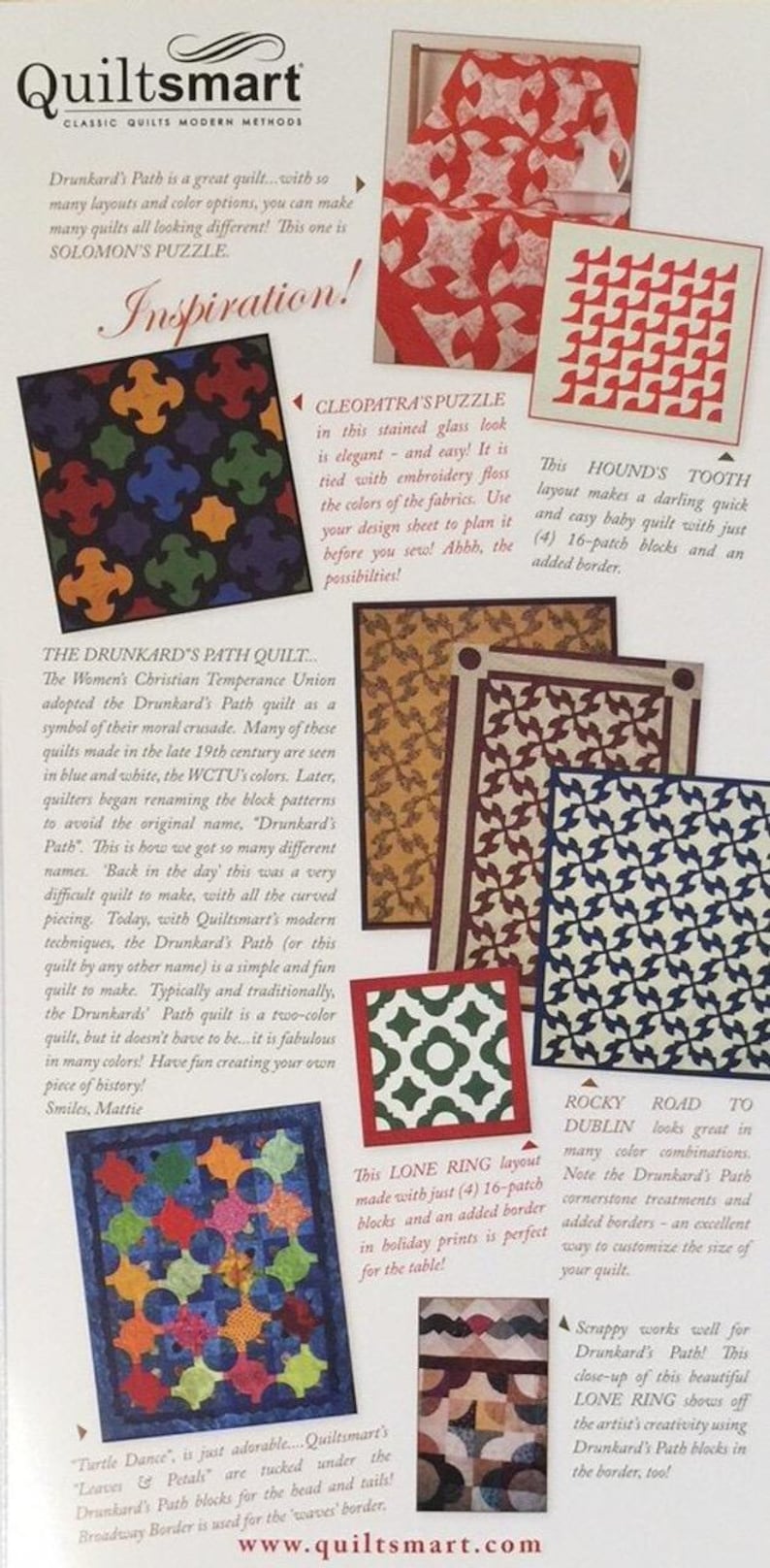 Quiltsmart Drunkard's Path Printed Interfacing Classic Pack - 3 Size ...