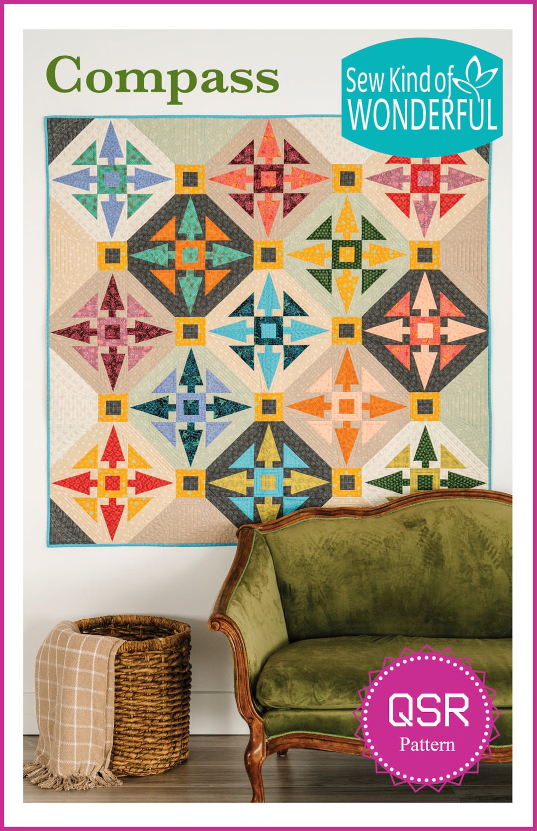 Sew Kind of Wonderful Compass Quilt Pattern #478 Finished Size 59”x59 ...