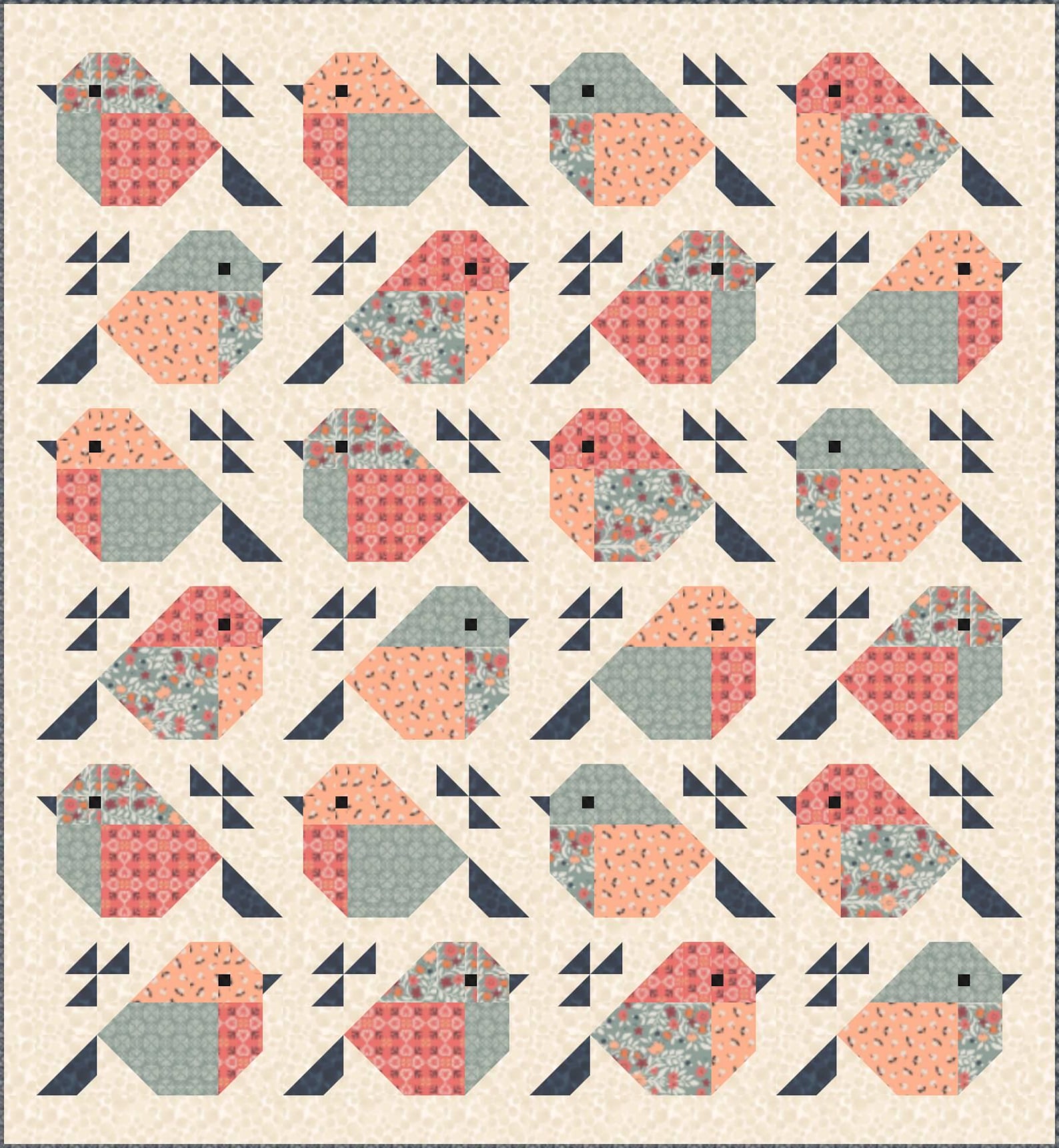 Pen + Paper Patterns Sparrows Quilt Pattern (optional Fineline Glue Tip ...