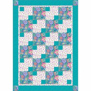Fabric Cafe Garden Path Quilt Pattern - Uses Only 3 Yards of Fabric ...
