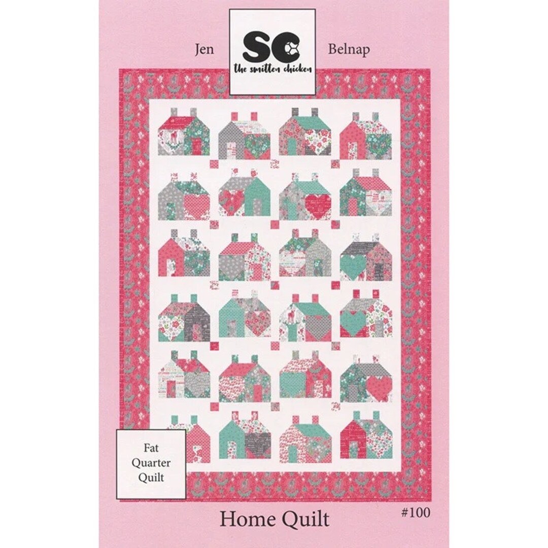 The Smitten Chicken Home Quilt Pattern Finished Size: 70"x98" - Etsy