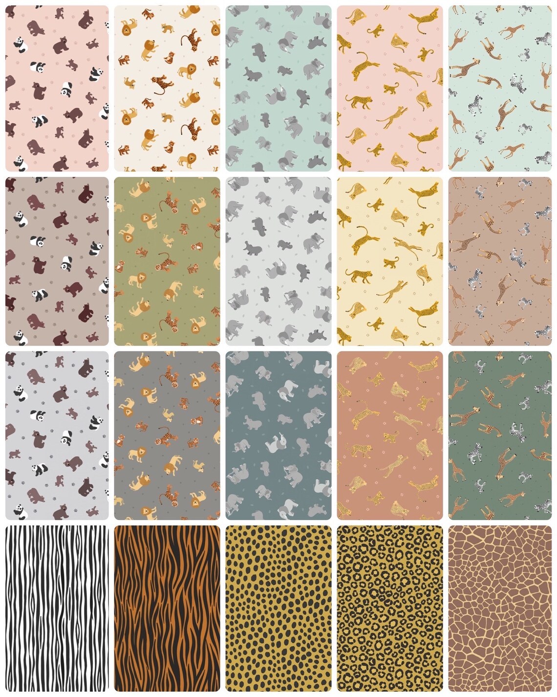 Lewis & Irene Small Things Wild Animals Fabric Collection Giraffes and ...