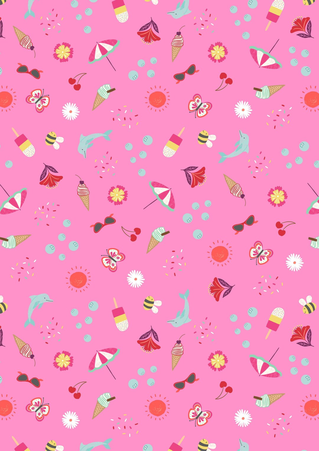 Lewis & Irene Whatever the Weather Fabric Collection Summer on Tropical ...