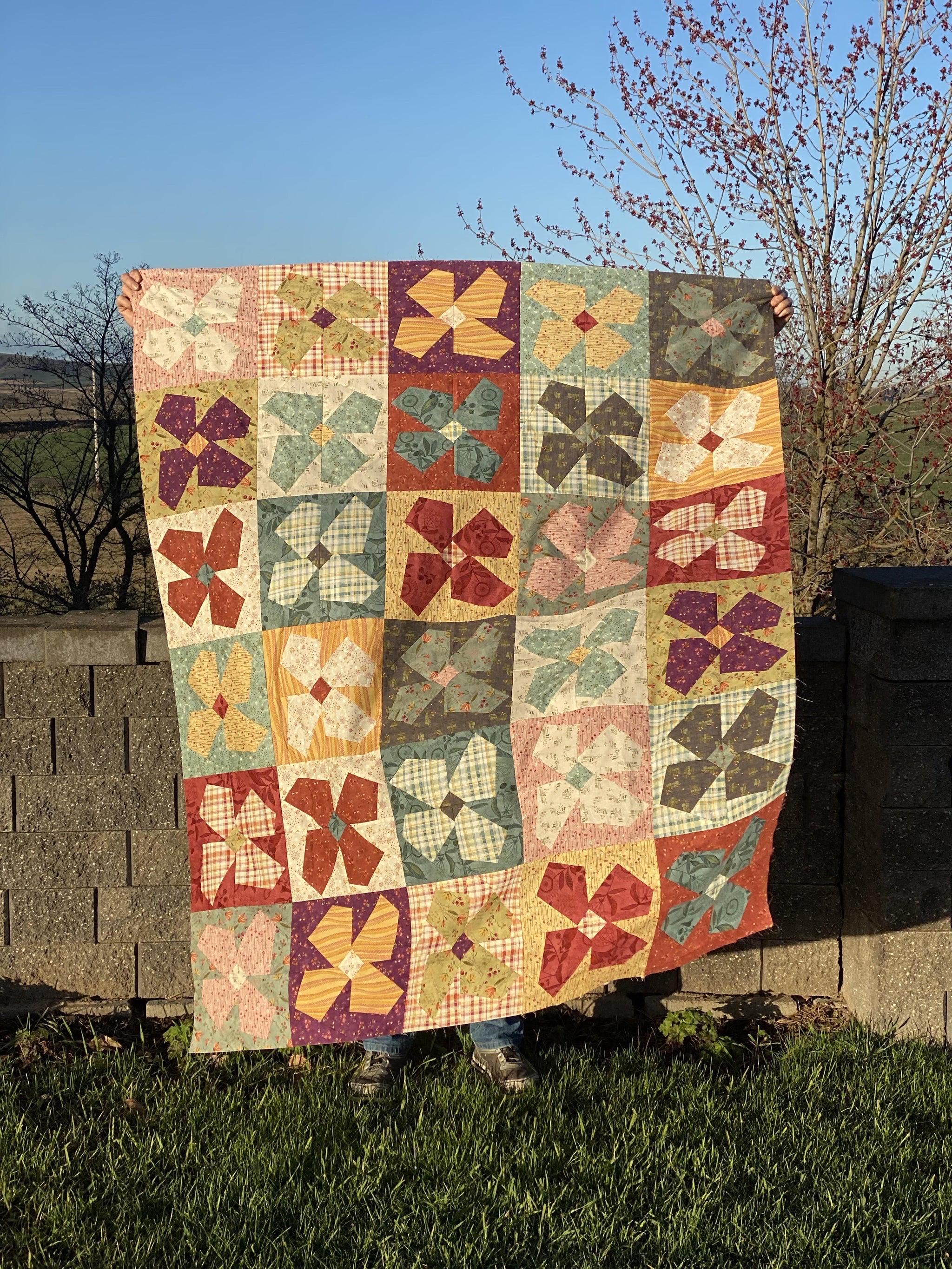 One Sister Crazy Blooms Quilt Pattern Book - 2 Size Variations per ...