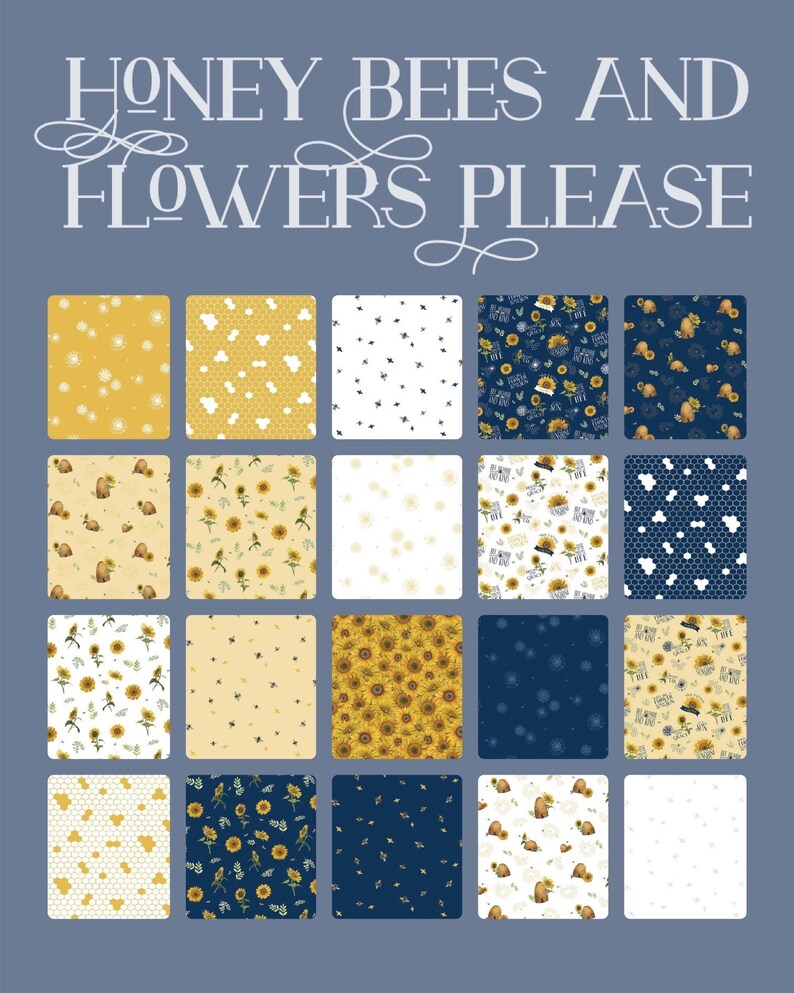 Riley Blake Life is the Flower Quilt Kit Featuring Tara Reed Honey Bees ...