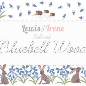 Lewis & Irene Bluebell Wood Reloved Fabric Collection Floral Silhouette ...