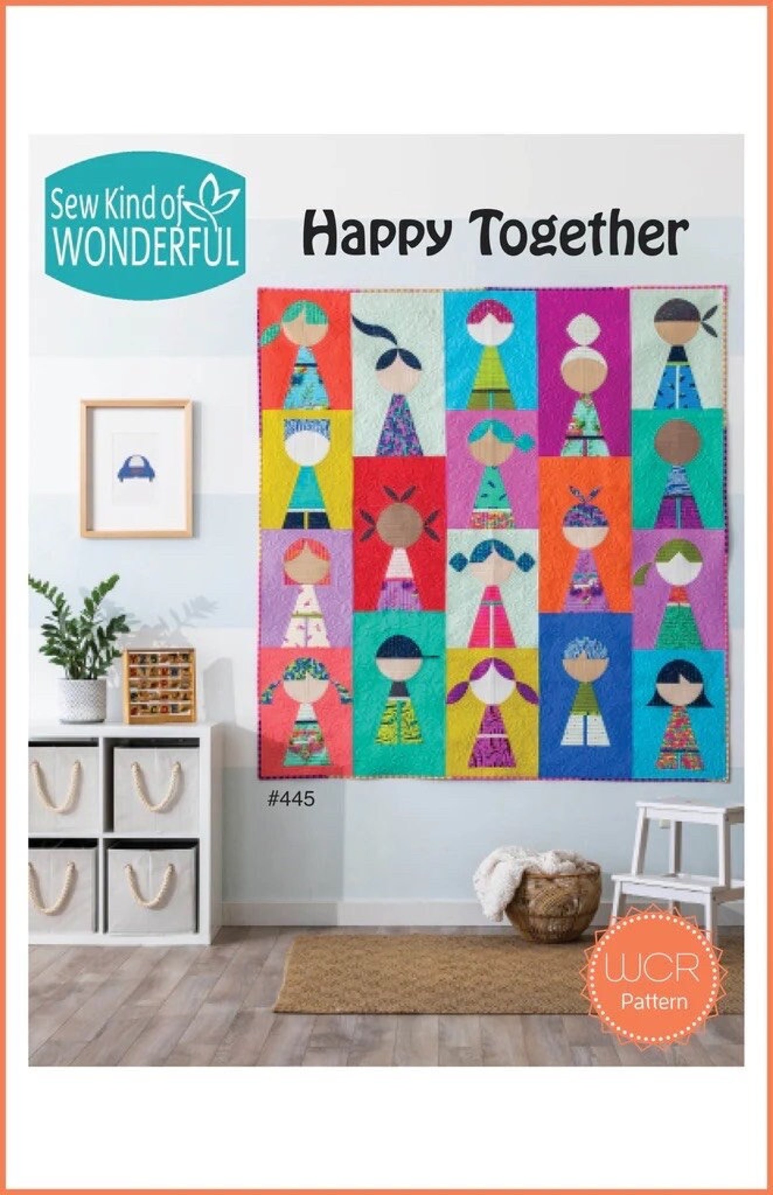 Sew Kind of Wonderful Happy Together Quilt Pattern #445 Finished Size ...