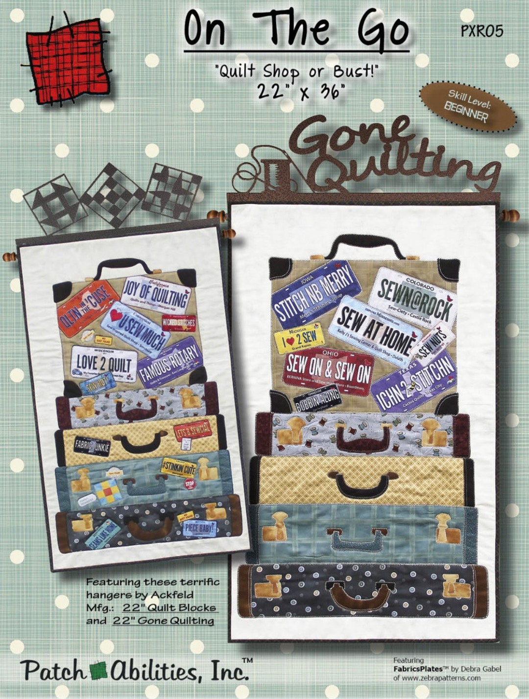 Patch Abilities Inc on the Go Wall Hanging Pattern Finished Size: 22"x36" - Etsy