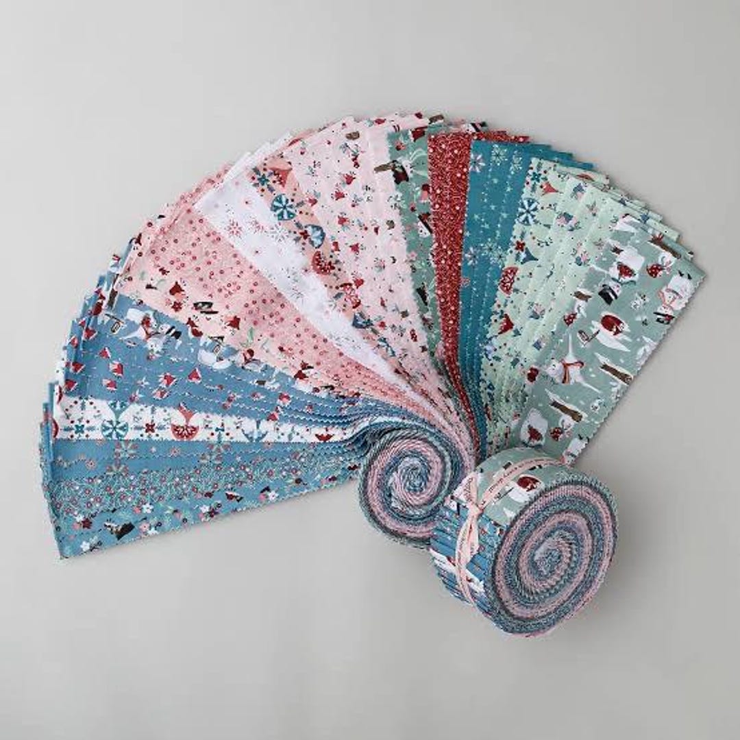 Poppie Cotton Frost and Flurry Fabric Collection 42pc (2.5" Strip ...