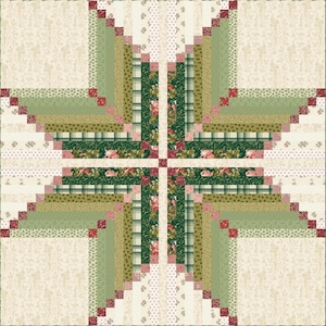 Laundry Basket Quilts Virginia Star Quilt Pattern Finished Size: 56"x56 ...