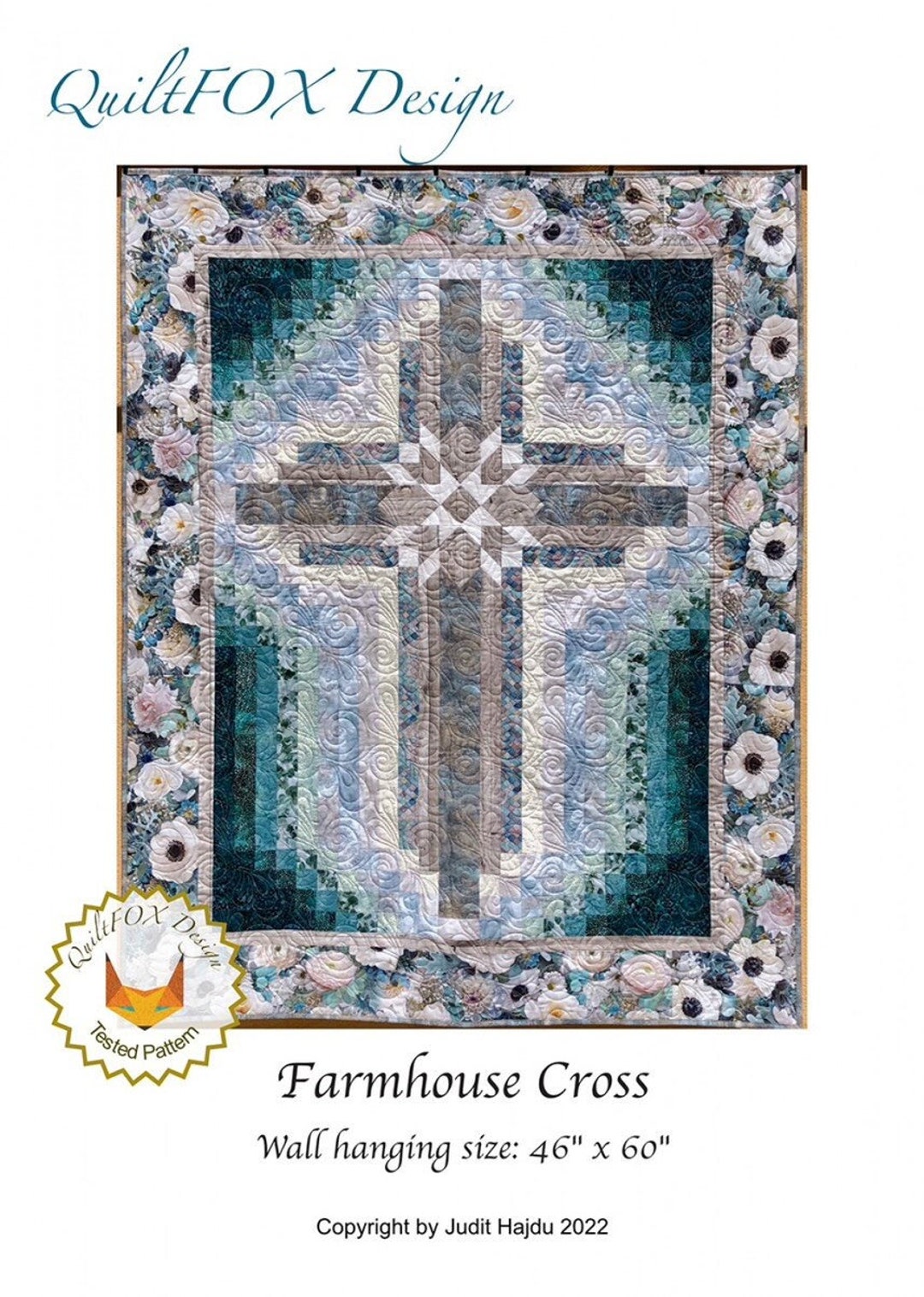 Quilt Fox Design Farmhouse Cross Wallhanging Pattern QFOX-267 Finished ...