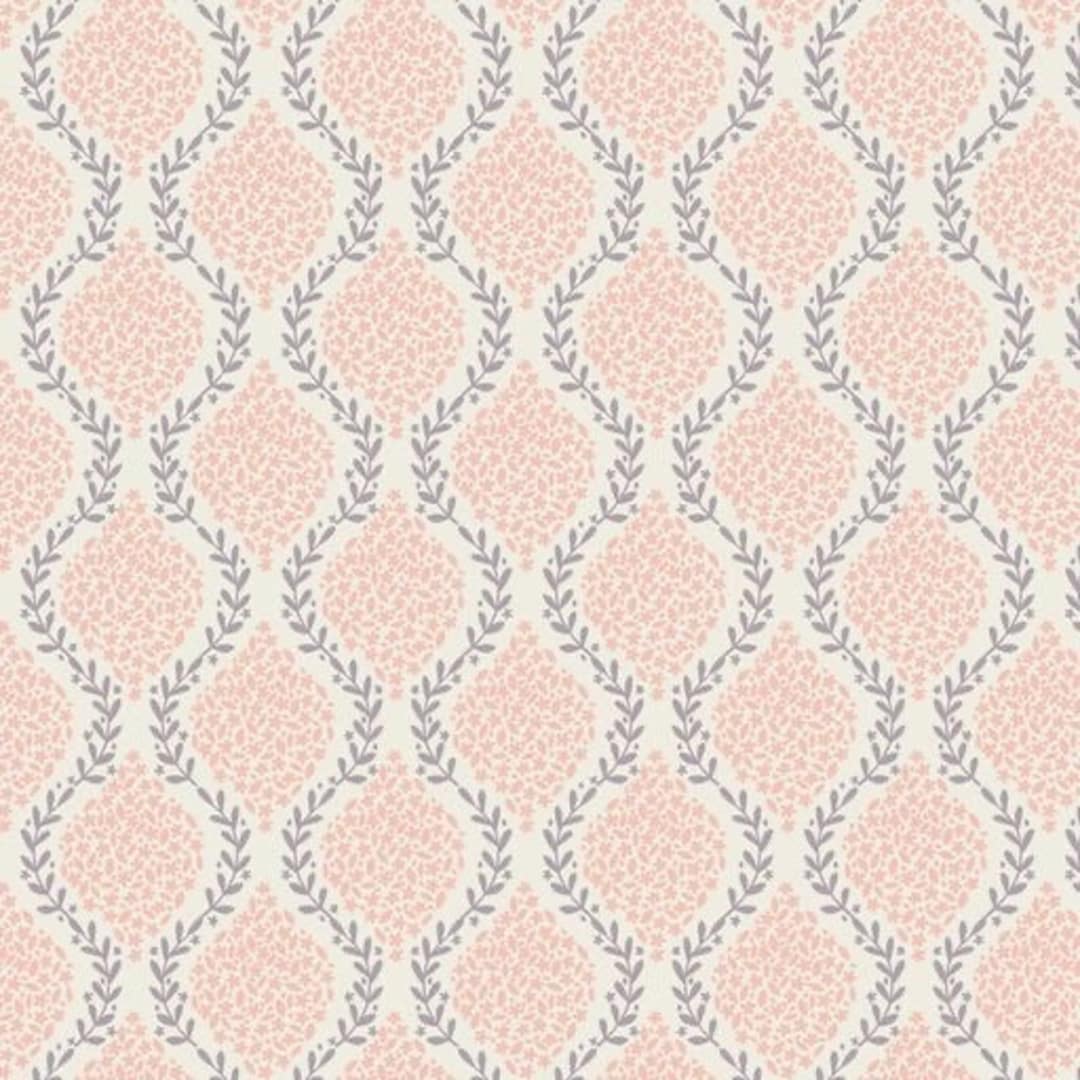 Lewis & Irene Spring Hare Reloved Fabric Collection Garlands on Pink ...