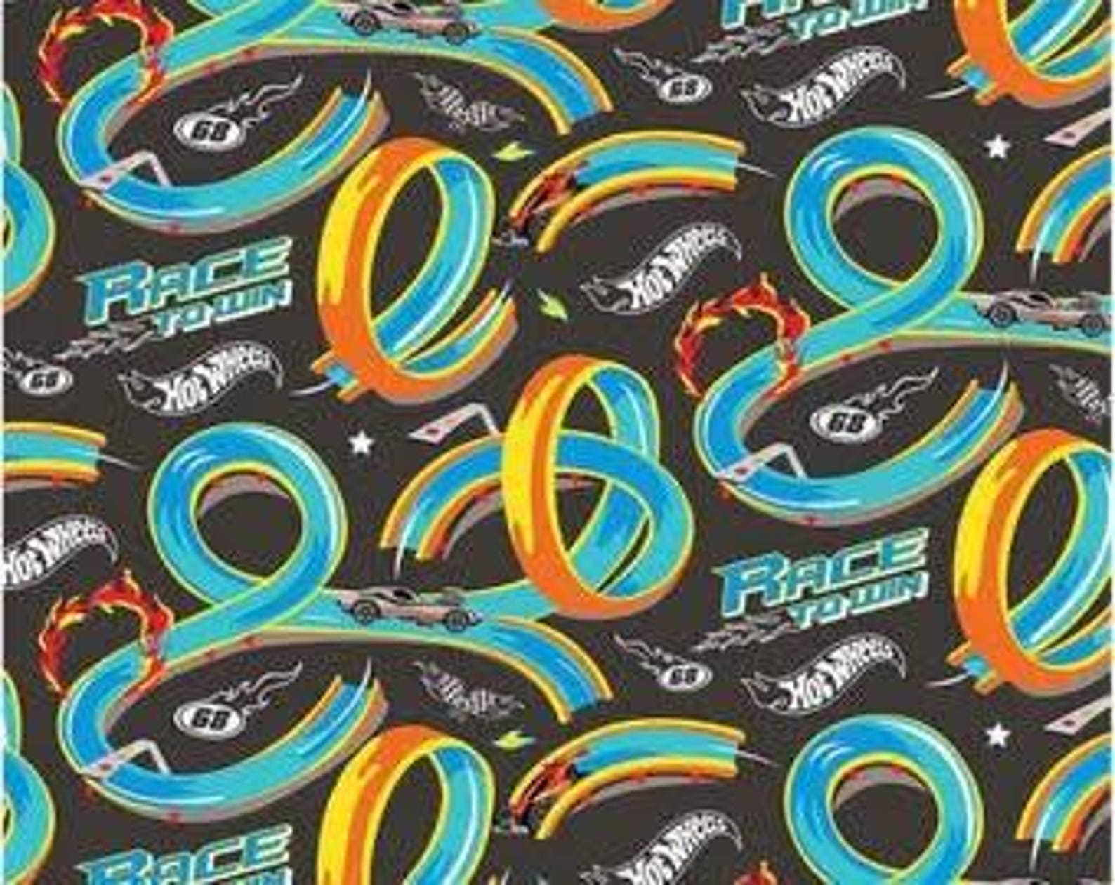 Riley Blake Made to Race Panel Quilt Kit Featuring Hot Wheels Fabric ...