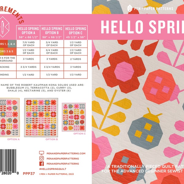 Spring Quilt Pattern - Etsy