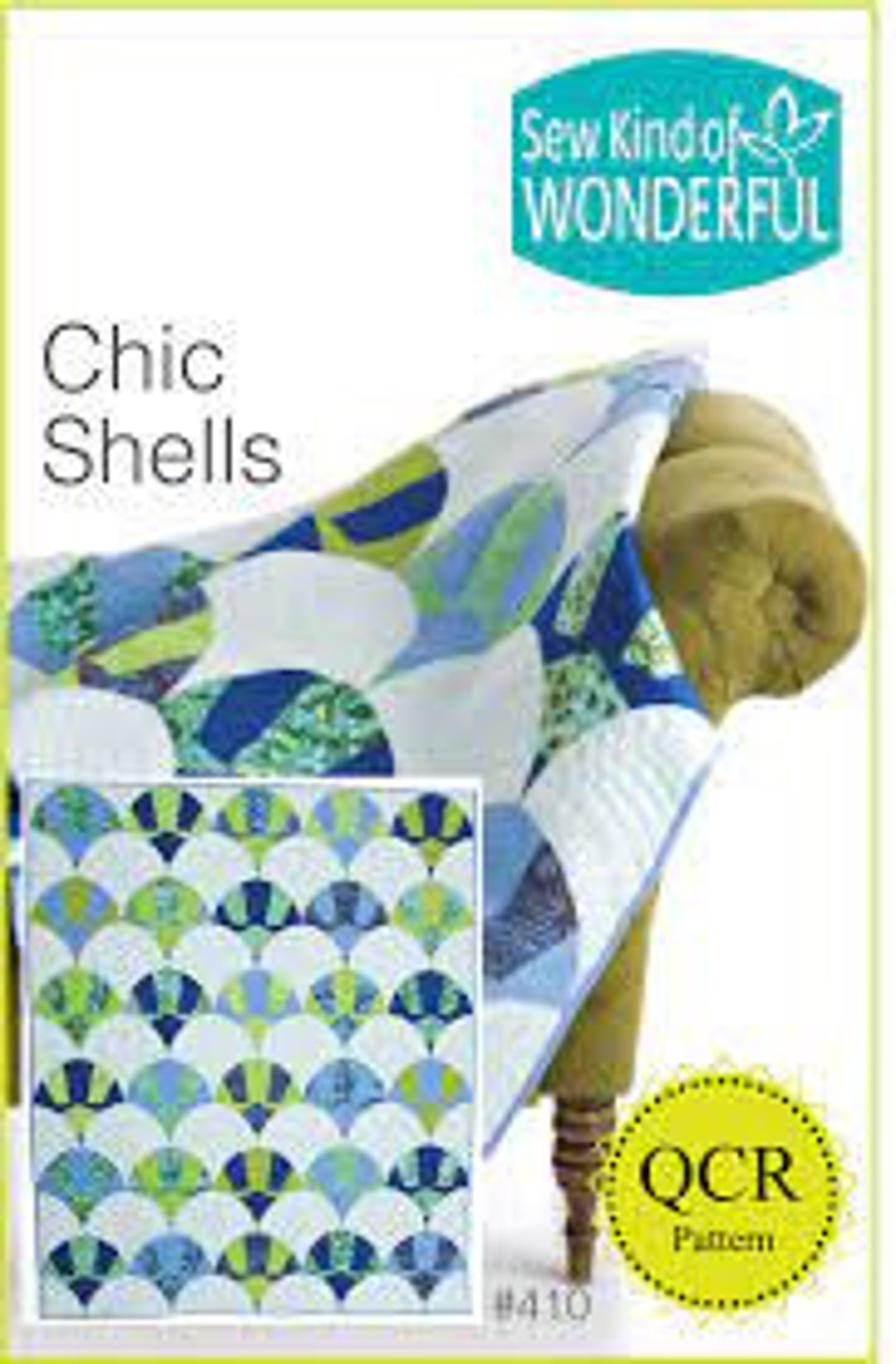 Sew Kind of Wonderful Chic Shells Quilt Pattern Finished Size: 65"x78 ...