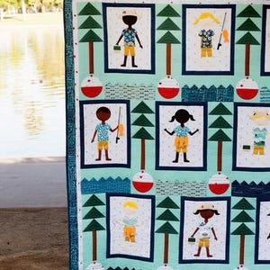 On Williams Street Gone Fishin' Quilt Pattern (3 Size Variations per ...