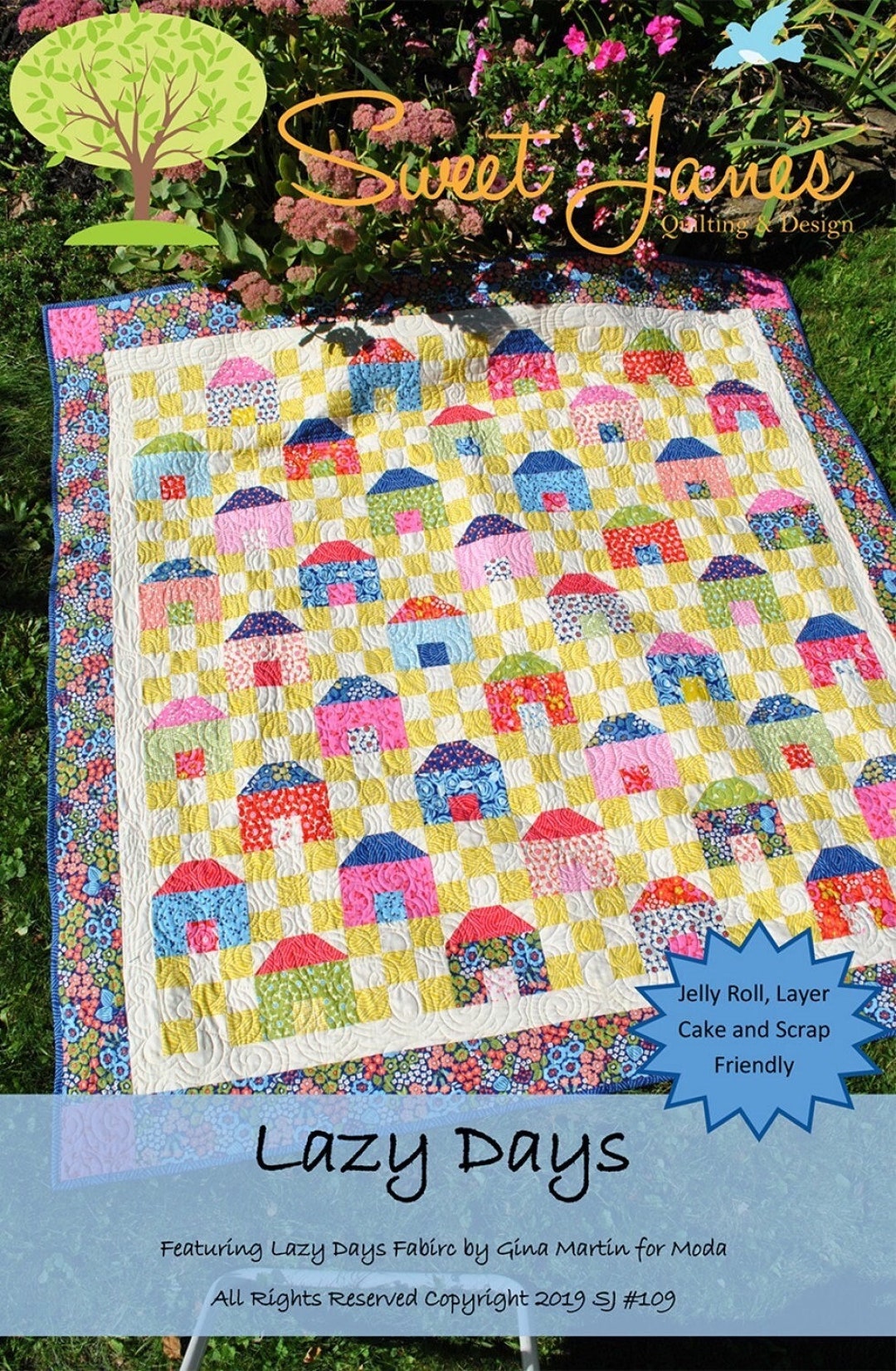 Sweet Jane's Quilting & Designs Lazy Days Quilt Pattern Finished Size ...