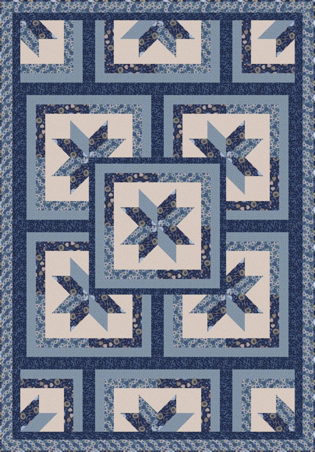 LIMITED EDITION!! Fabric Cafe Zenith Quilt Kit Featuring Lewis & Irene ...