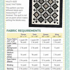 Pleasant Valley Creations Hidden Star Quilt Pattern - 4 Size Variations ...