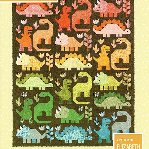 Elizabeth Hartman Dinosaur Quilt Kit - Etsy