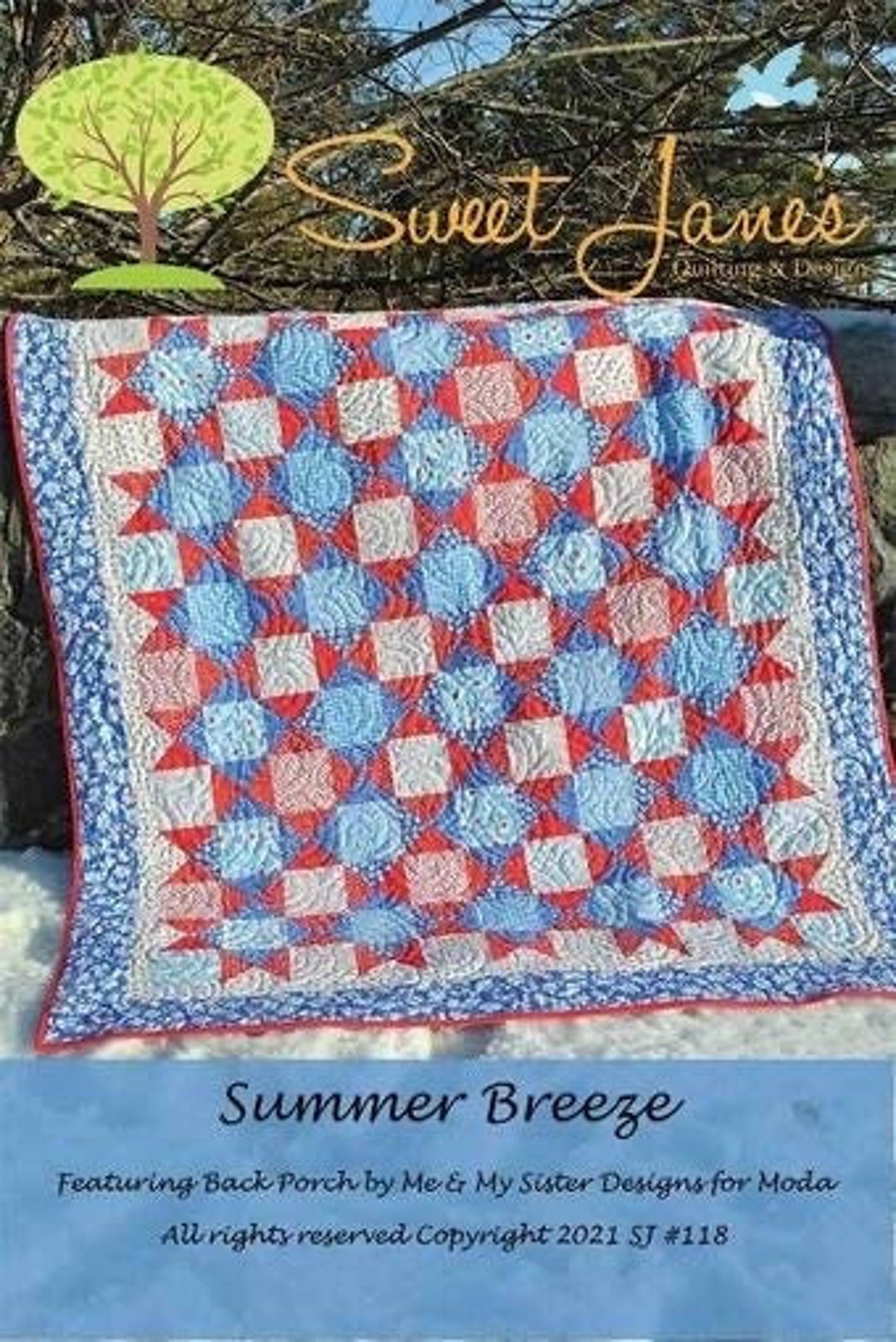 Sweet Jane's Quilting & Design Summer Breeze Quilt Pattern Finished Size: 60"x68" - Etsy