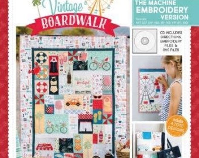 RETIRED!! Kimberbell Vintage Boardwalk Machine Embroidery CD (optional ...
