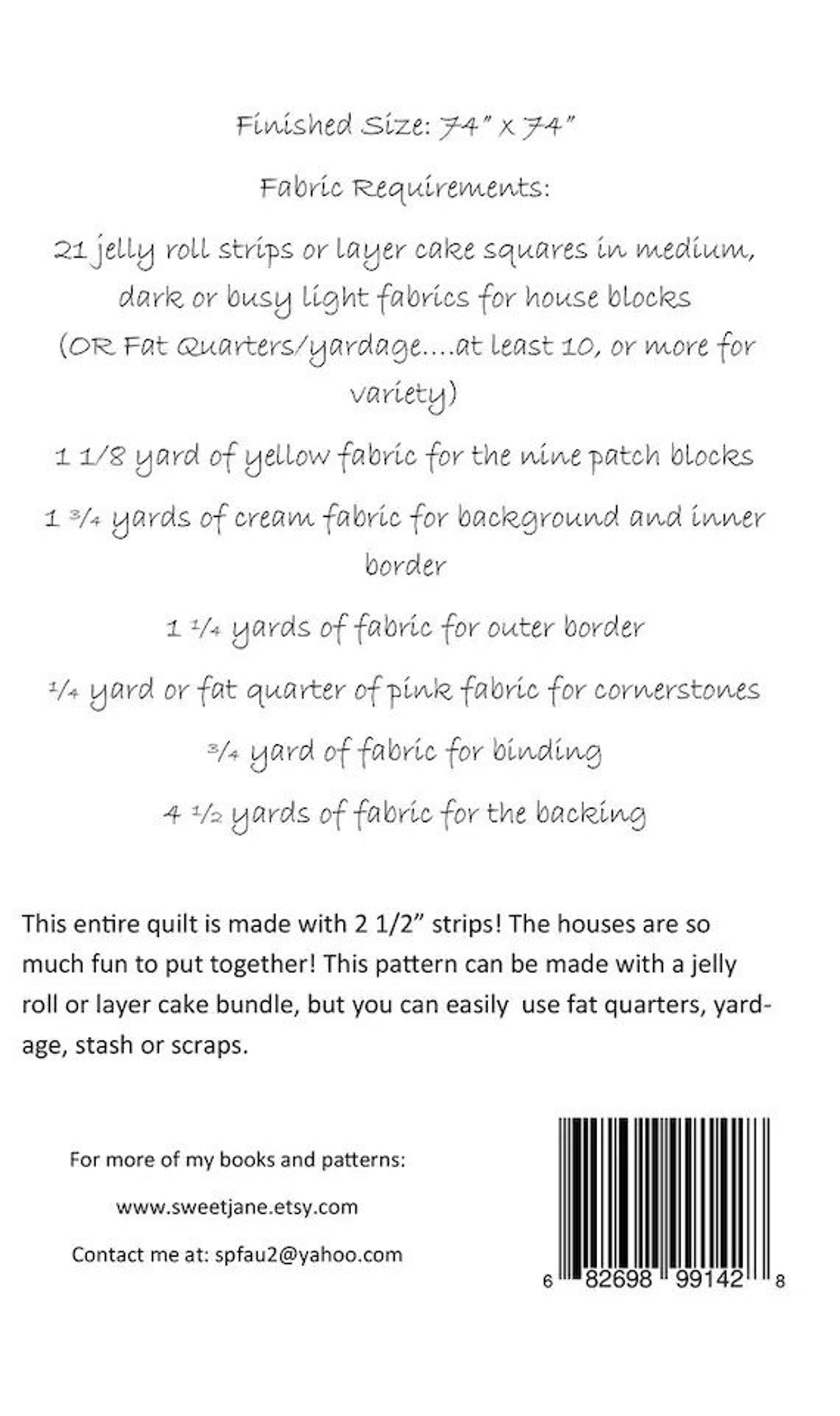 Sweet Jane's Quilting & Designs Lazy Days Quilt Pattern Finished Size ...