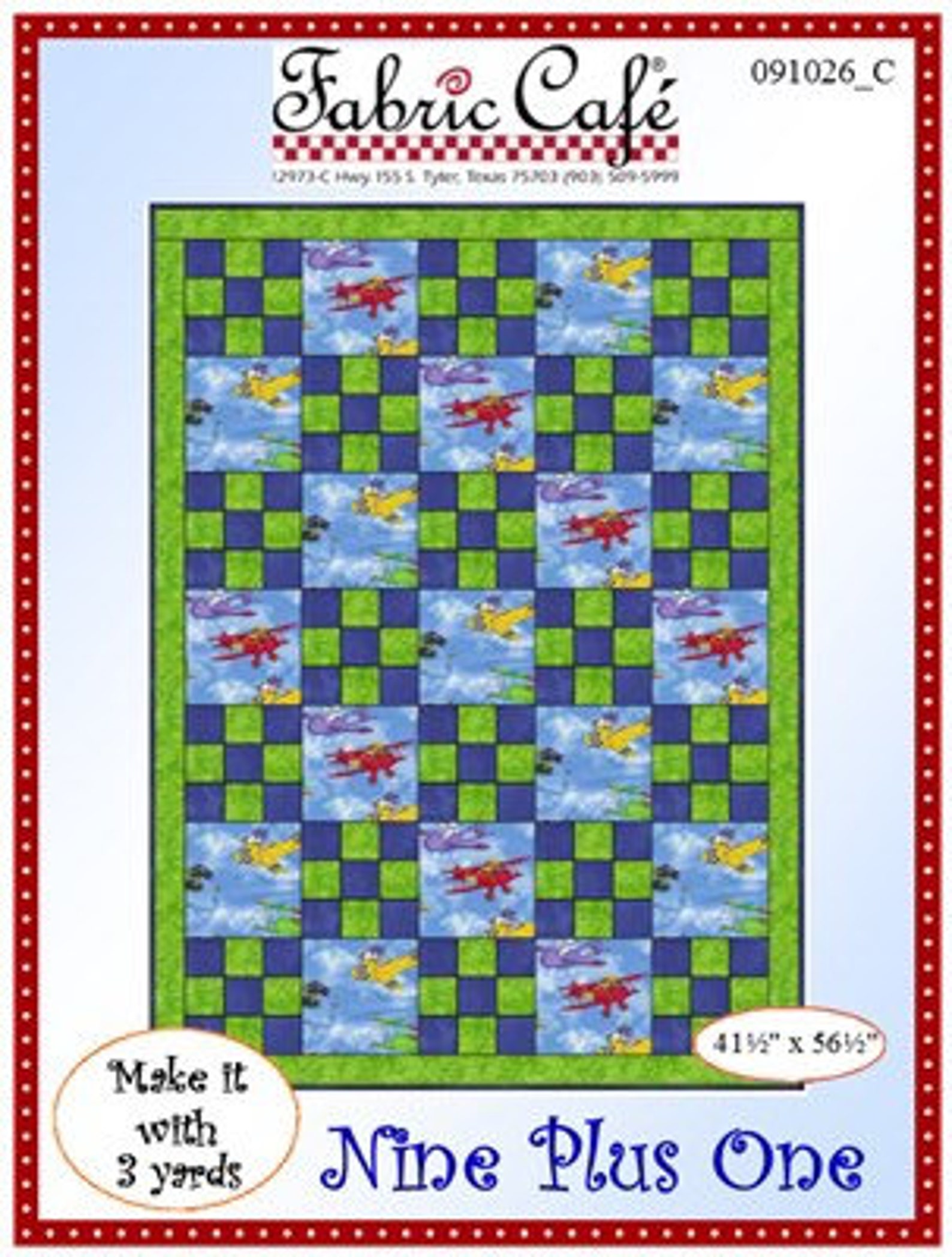 Fabric Cafe Nine Plus One Quilt Pattern uses Only 3YDS of - Etsy