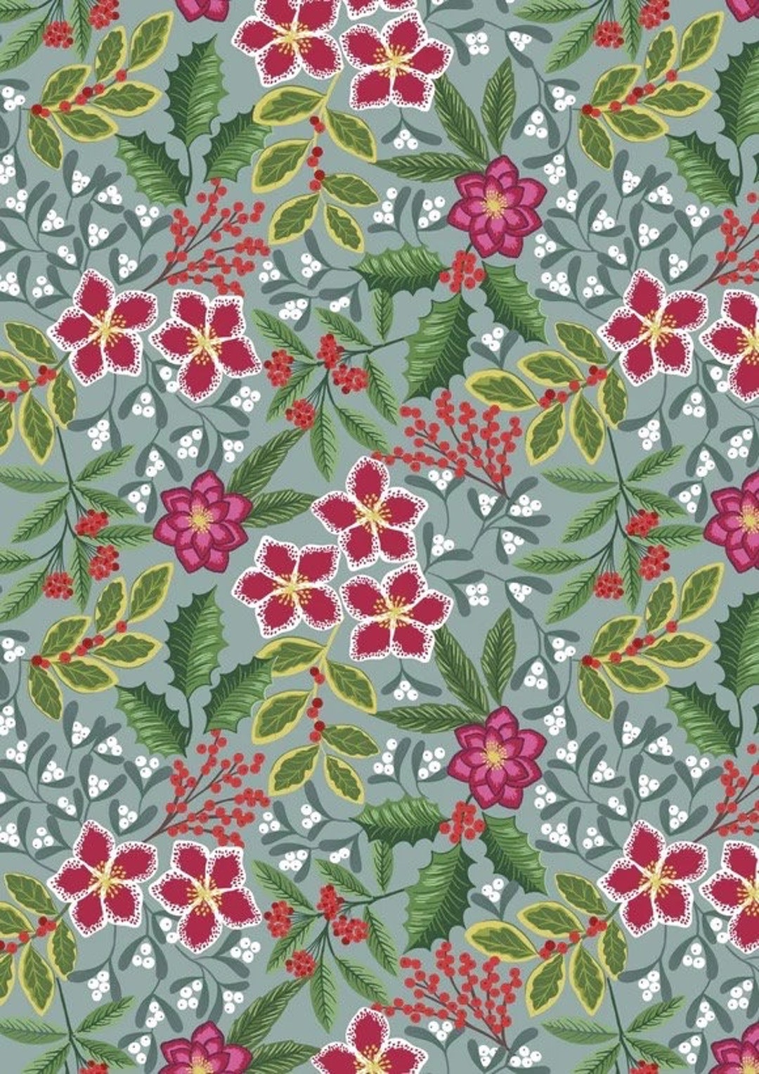 LAST BOLT Lewis & Irene Noel Fabric Collection Christmas Metallic Gold ...